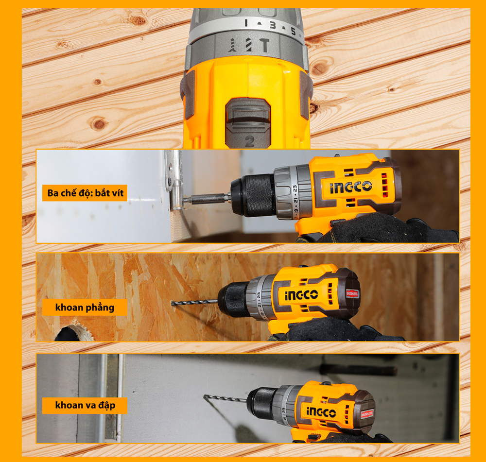 Máy khoan pin không chổi than chính hãng CIDLI20668 66N.m | CIDLI20605 ...