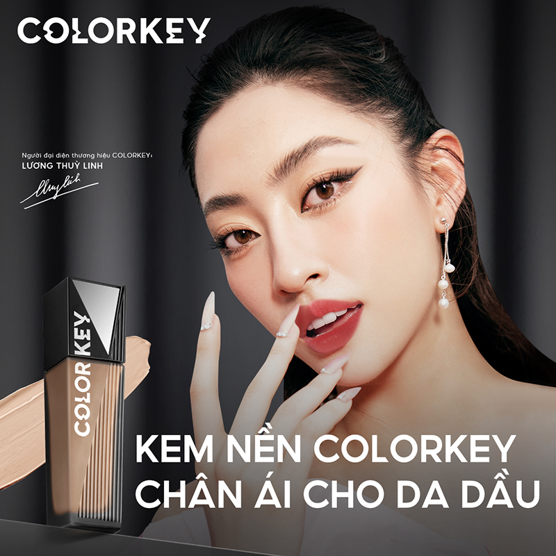 Kem Nền COLORKEY Dạng Lỏng Chân Ái Cho Da Dầu Cho Lớp Trang Điểm Lì ...