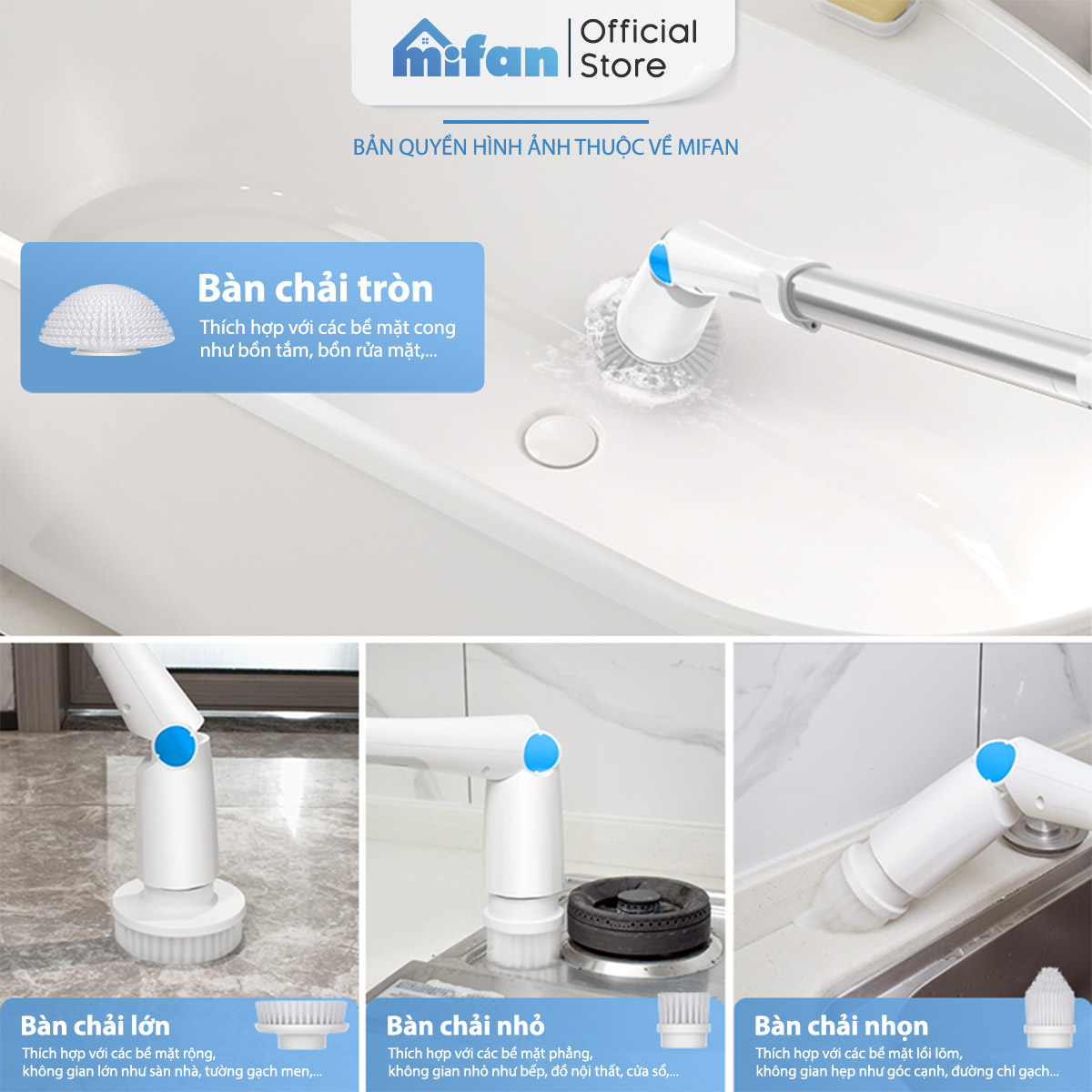 Phụ Kiện Thay Thế Máy Cọ Rửa Điện Cầm Tay Đa Năng Mifan K3 C3 - Bàn ...