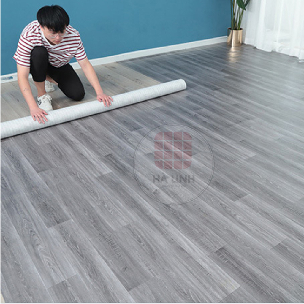 Thảm lót sàn simili vân gỗ, tấm simili dán sàn giả gỗ nền nhà nhựa pvc ...