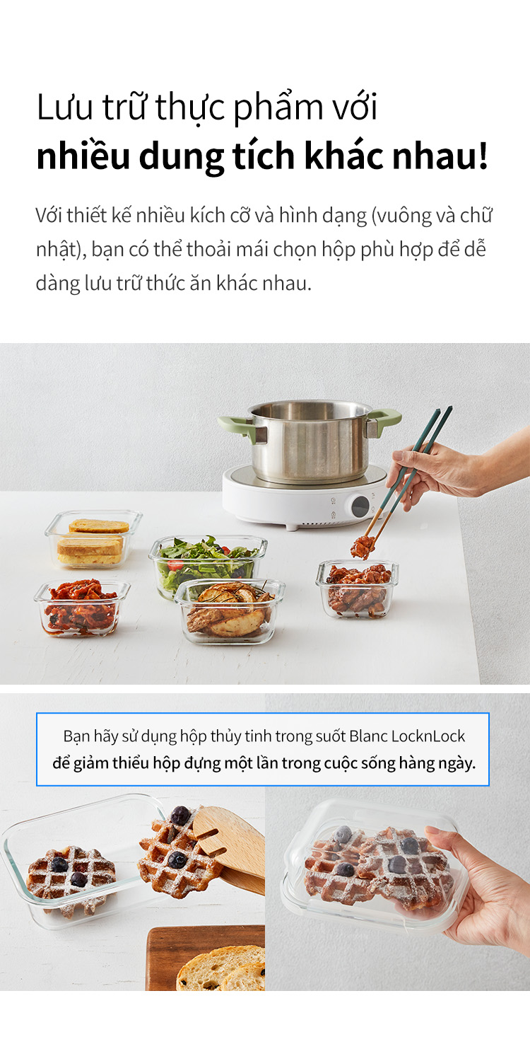 Hộp đựng thực phẩm thủy tinh Lock&Lock Blanc glass food container ...