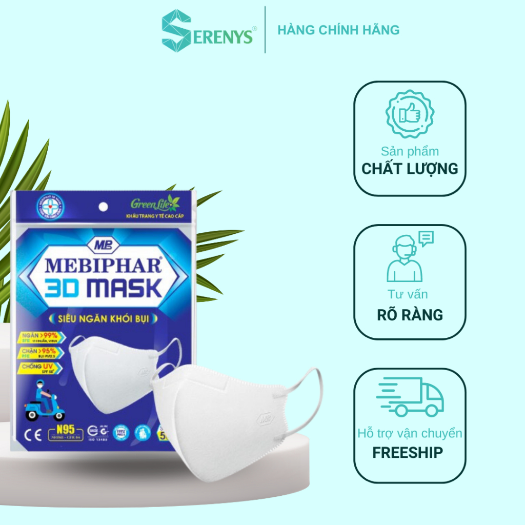 KHẨU TRANG Y TẾ CAO CẤP MEBIPHAR 3D MASK (SIZE M) | Shopee Việt Nam