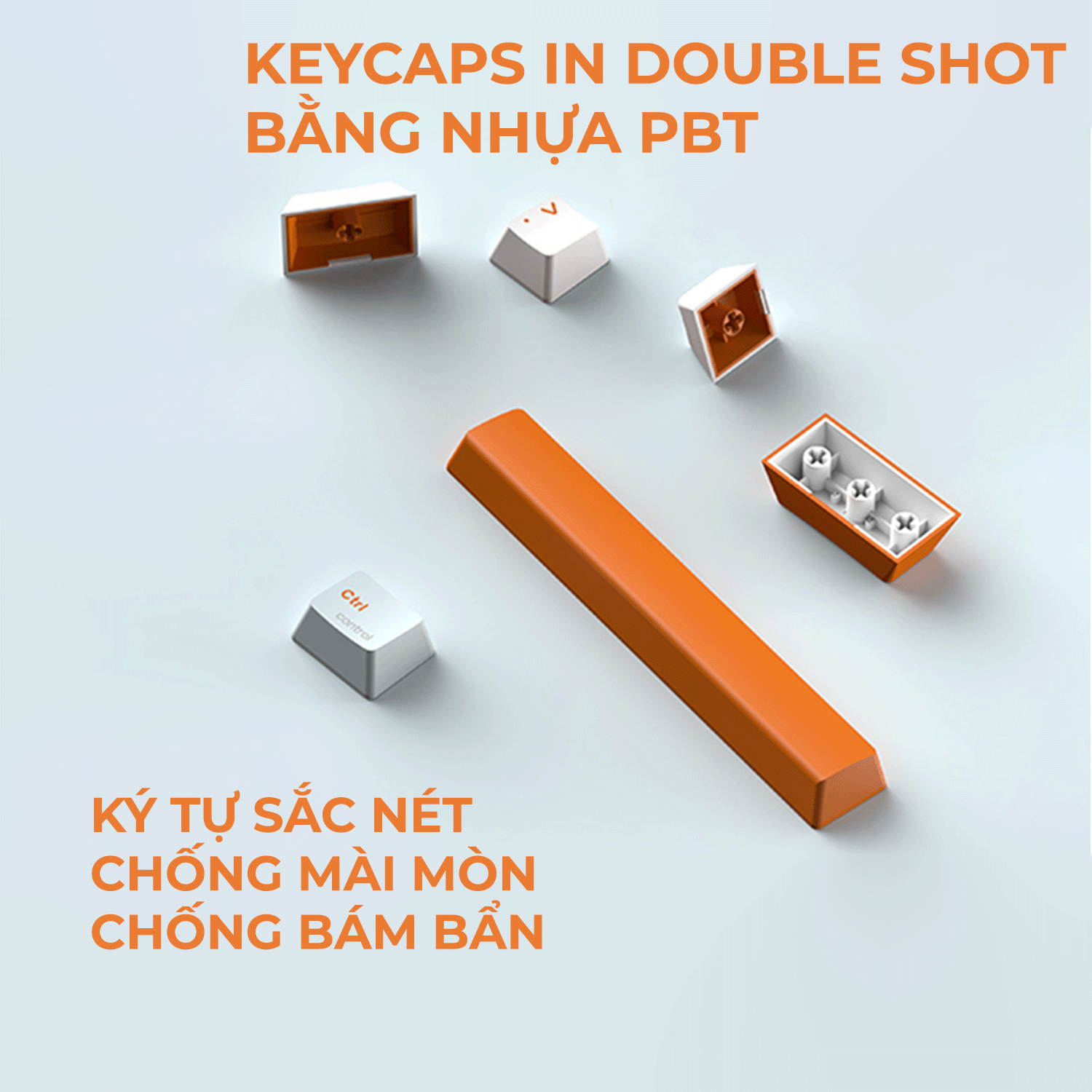 Bàn Phím Cơ Không Dây 3 Mode Led RGB Hotswap Keycap PBT 67 Phím Monka ...