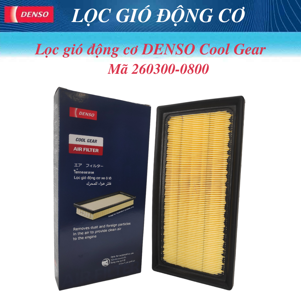 Lọc Gió Động Cơ DENSO Cool Gear 0800 Ngăn Bụi Dị Vật Lọt Vào Buồng Đốt ...