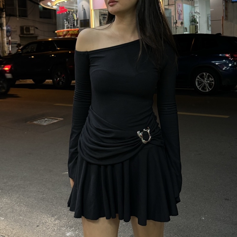 Đầm Jennie Tay Loe Chất Thun Tăm | Shopee Việt Nam