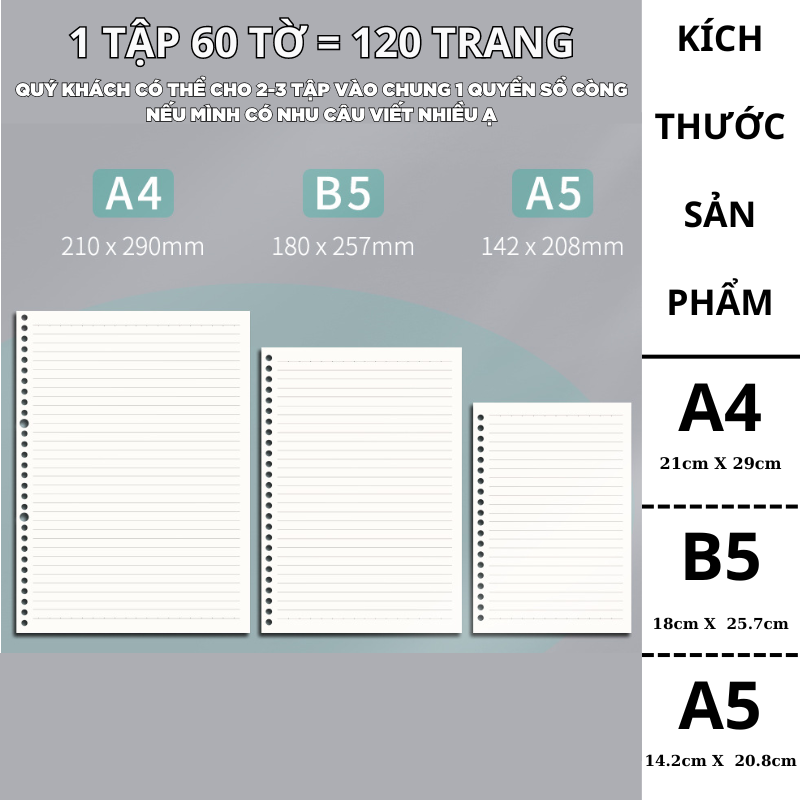 Sổ còng a4 a5 b5 binder kèm ruột giấy refill - sổ còng a4 làm sổ tay ...