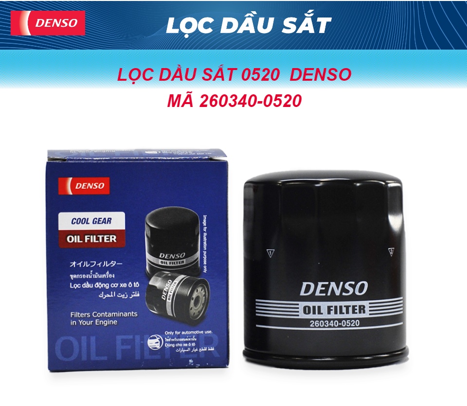Lọc Dầu Sắt DENSO Cool Gear 0520 Lọc Cặn, Tạp Chất Trong Dầu Nhờn Động ...