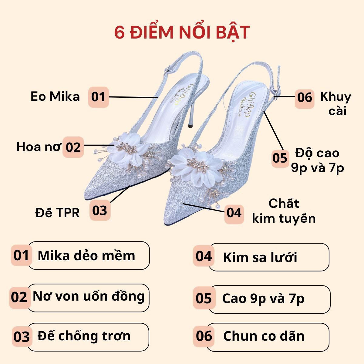 Giày cao gót cô dâu Chị Đẹp Store 7 phân, giày cô dâu 9 phân chụp ảnh ...
