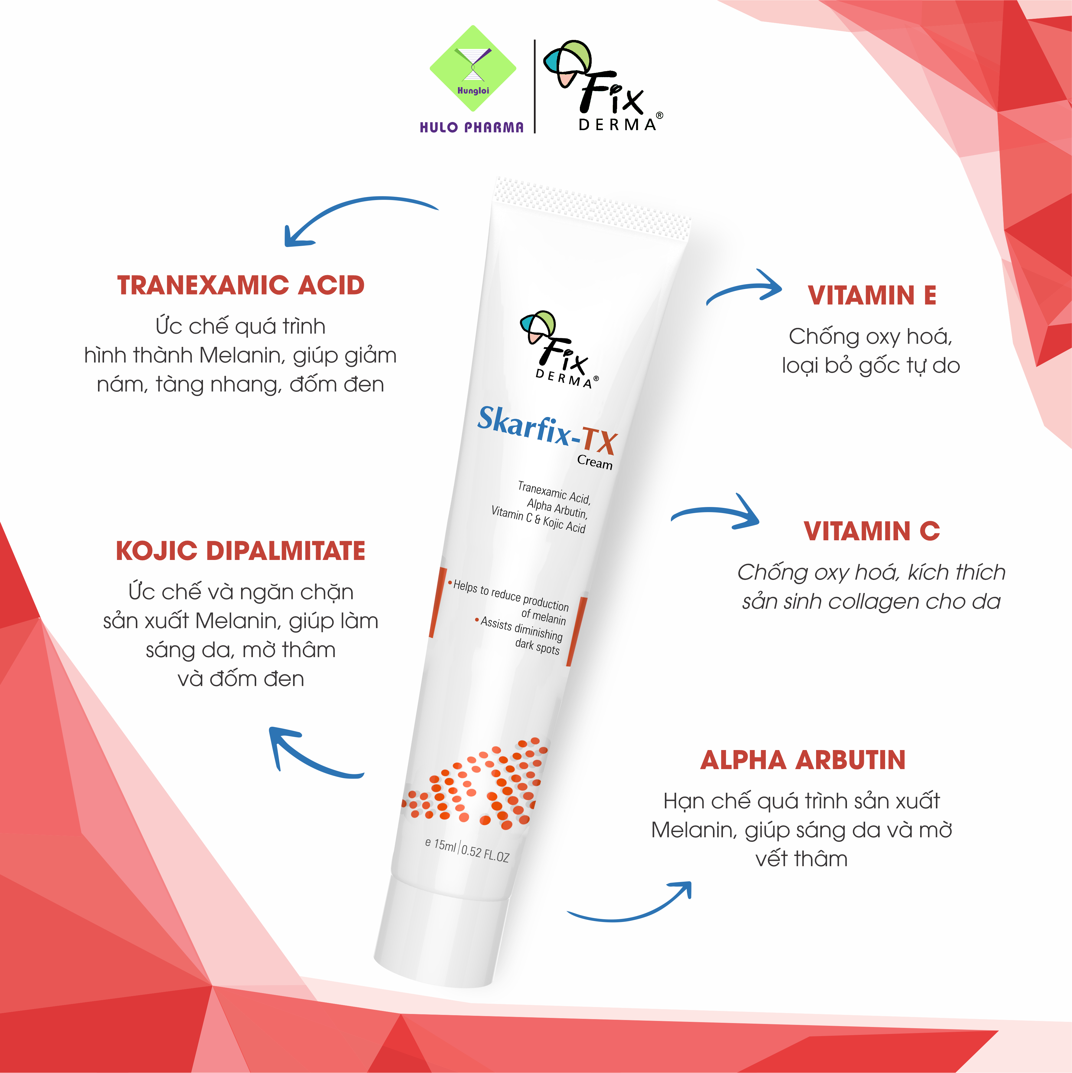 FIXDERMA Kem dưỡng da mờ nám, giảm thâm Fixderma Skarfix TX Cream 15g ...