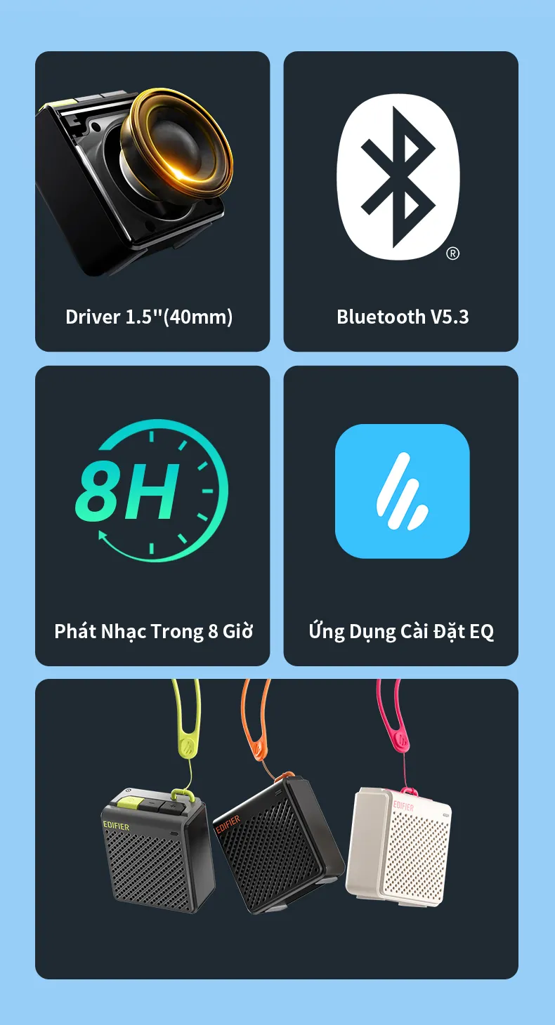 Loa Bluetooth V5.3 Wireless EDIFIER MP85 | Thời lượng pin 8H | Edifier ...