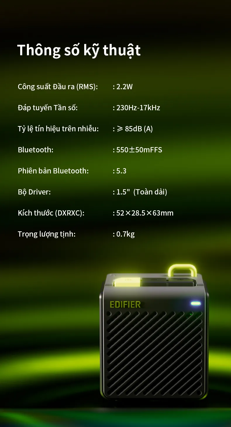 Loa Bluetooth V5.3 Wireless EDIFIER MP85 | Thời lượng pin 8H | Edifier ...