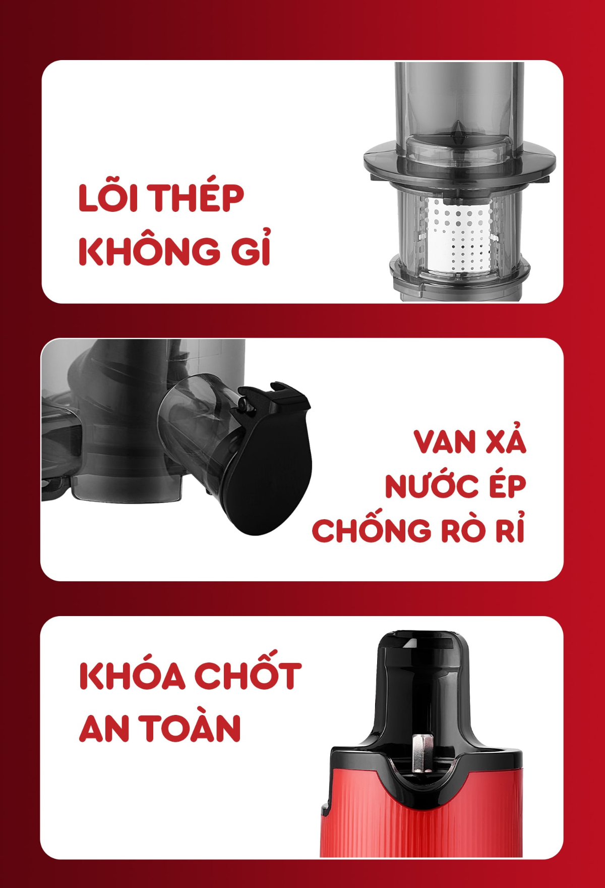 Máy ép chậm mini 3S Lazychef nhỏ gọn, tháo lắp trong 3s chính hãng bảo ...
