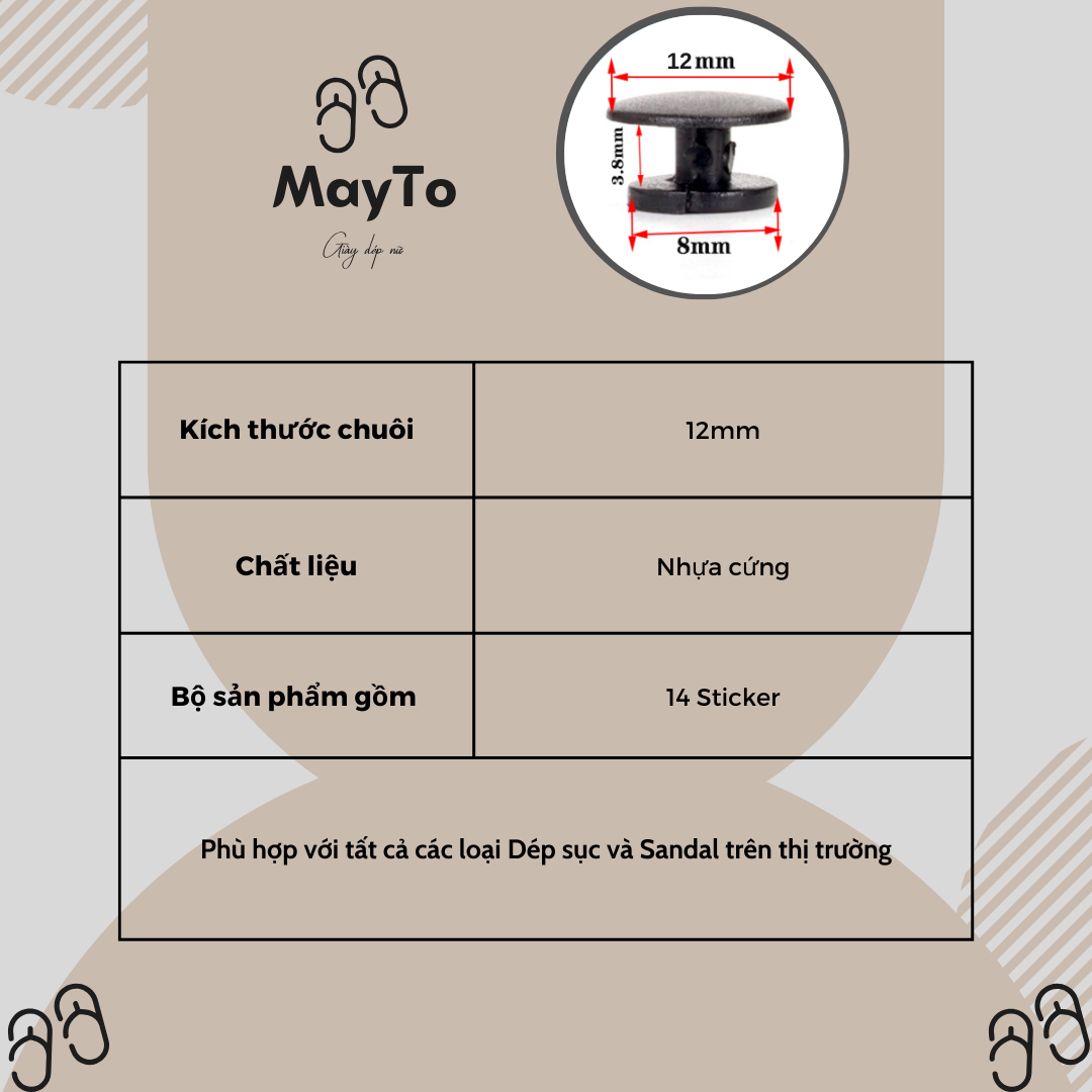 Sticker, Charm 3D chủ đề vỏ sò mini DIY Mayto nhựa cứng gắn Dép Cross ...