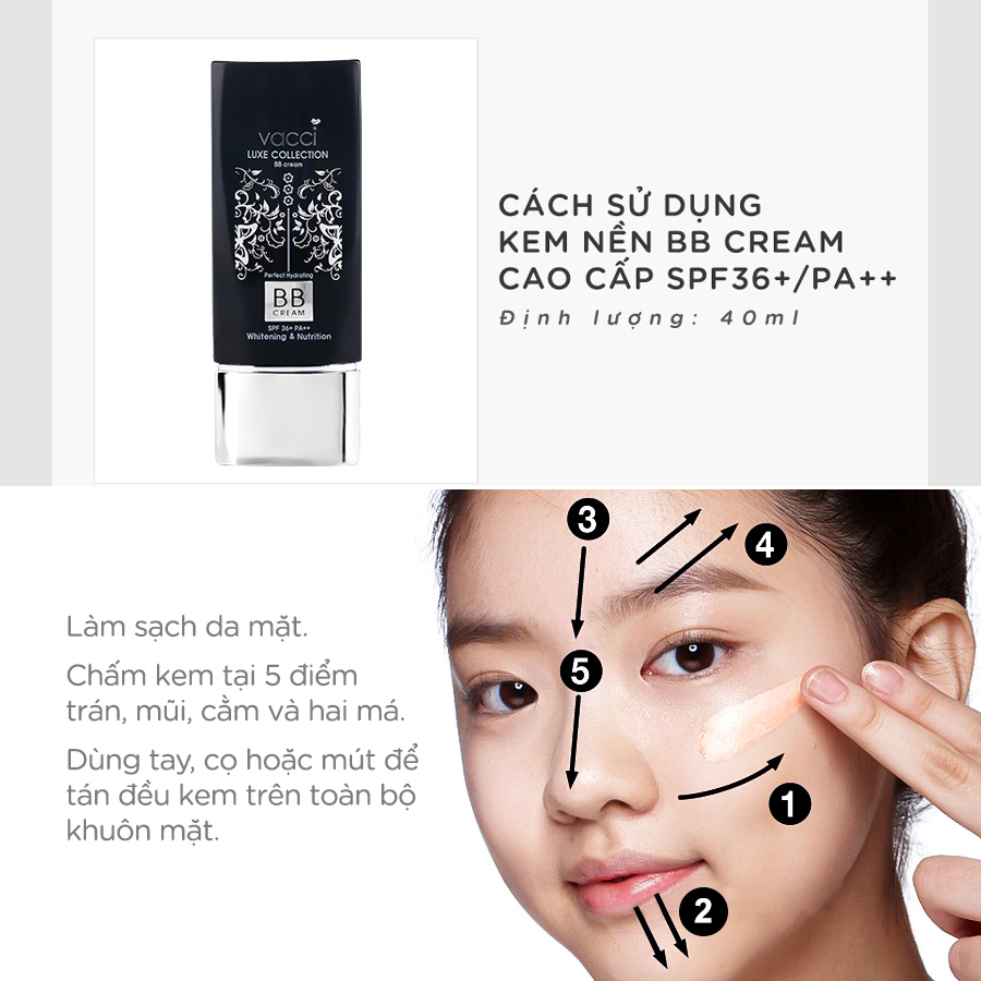 KEM BB VACCI TRANG ĐIỂM CAO CẤP - DƯỠNG TRẮNG DA THẾ HỆ MỚI DẠNG TUÝP ...