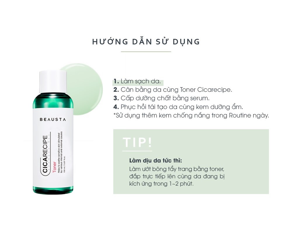 Bộ sản phẩm chăm sóc da toàn diện Beausta Cicarecipe Special Kit (Serum ...
