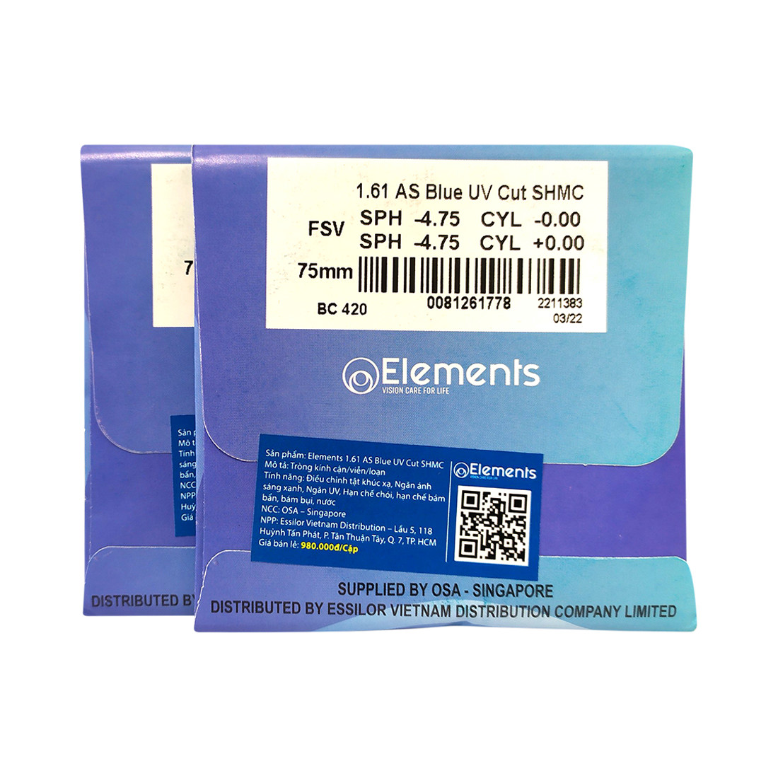 Tròng kính Essilor Elements Blue UV Cut SHMC chính hãng | Shopee Việt Nam