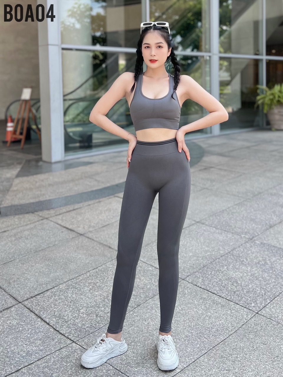 Bộ tập gym nữ LULY SPORT ,đồ tập nữ chất dệt kim co giãn tôt form dáng ...