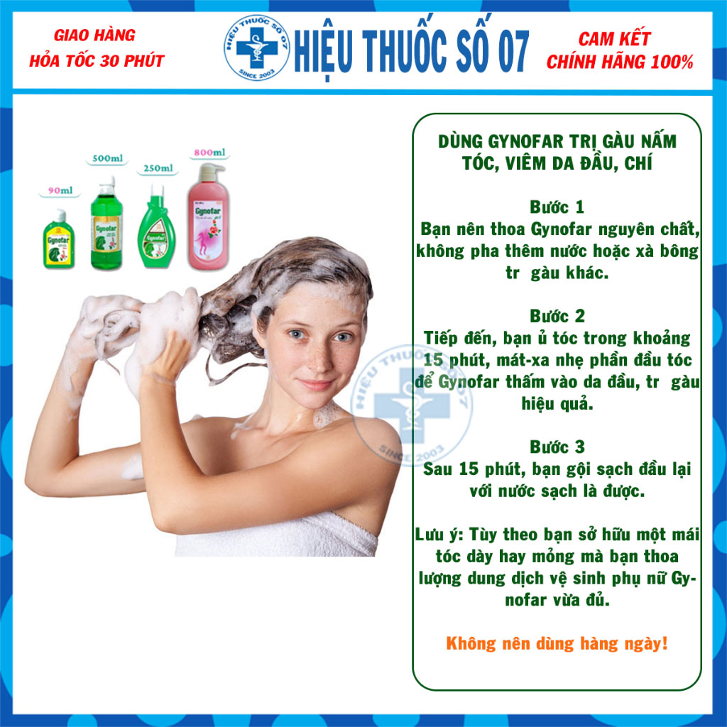 Dung dịch vệ sinh nữ Gynofar - ddvs phụ nữ nước rửa phụ khoa giúp giảm ...