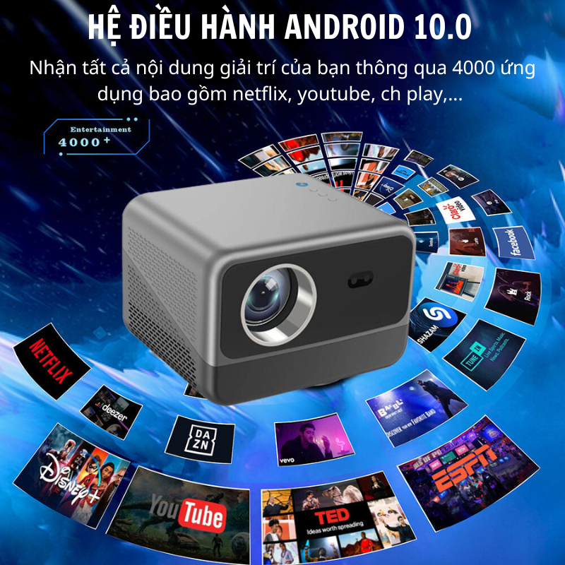 Máy chiếu phim KAW K960 Với độ phân giải cực cao, siêu nét - Hàng chính hãng bảo hành 12 tháng ...