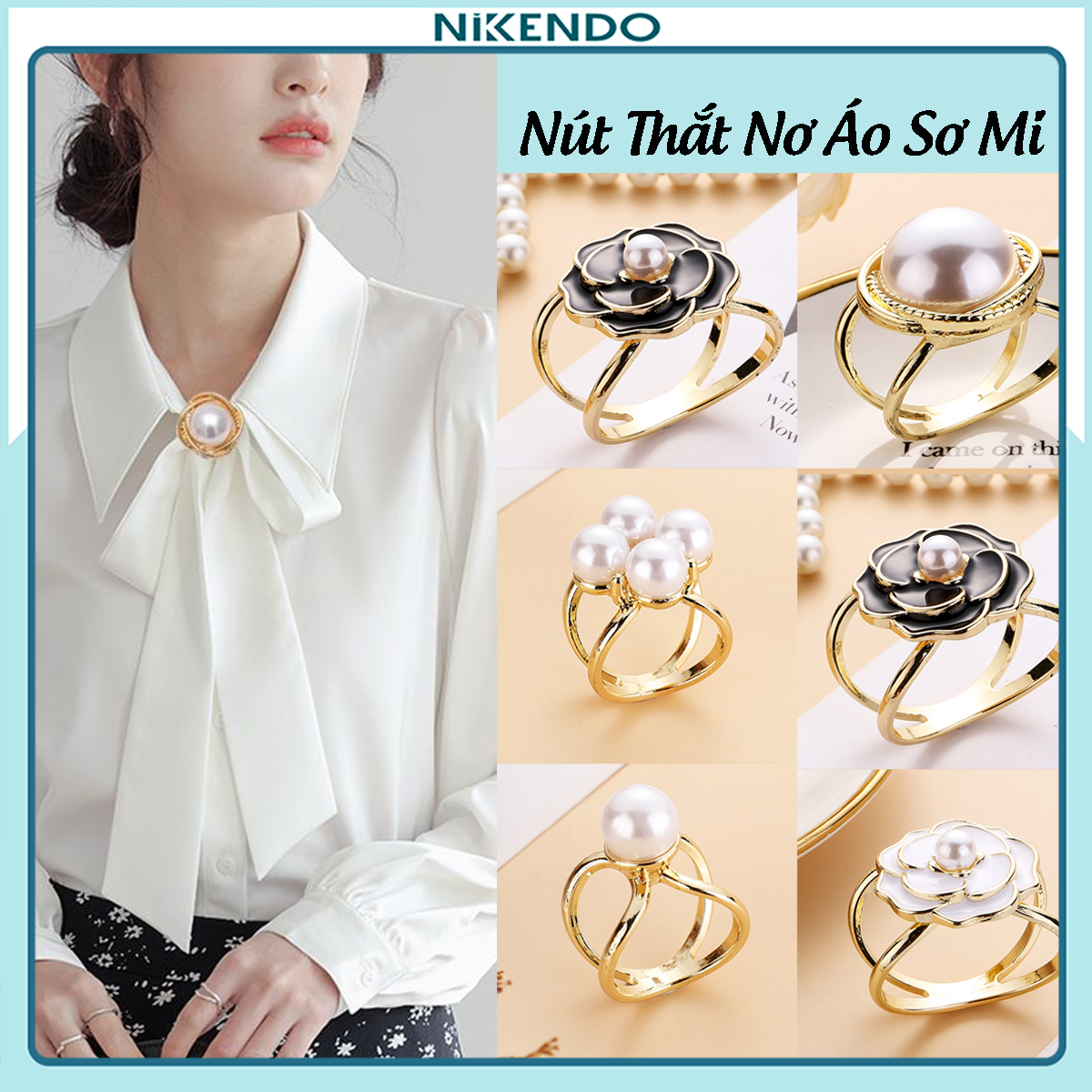 Nút Thắt Nơ Cổ Áo Sơ Mi - Khuy Thắt Nơ Áo Sơ Mi Thời Trang Công Sở KU2 | Shopee Việt Nam