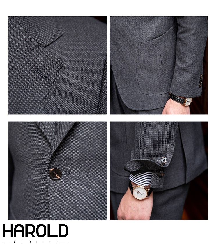 Bộ Suit 3 Mảnh Nam Cao Cấp Harold Black Lead (Suit Jacket + Gile + Quần ...