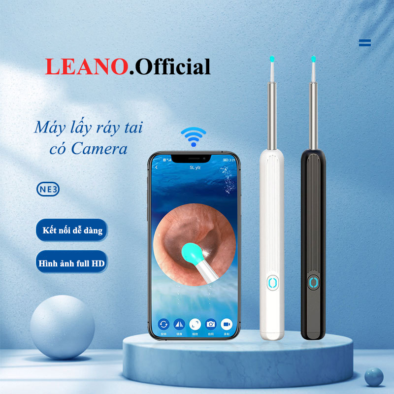 Dụng cụ lấy ráy tai có gắn camera nội soi đa năng LEANO BH 12 tháng kết ...