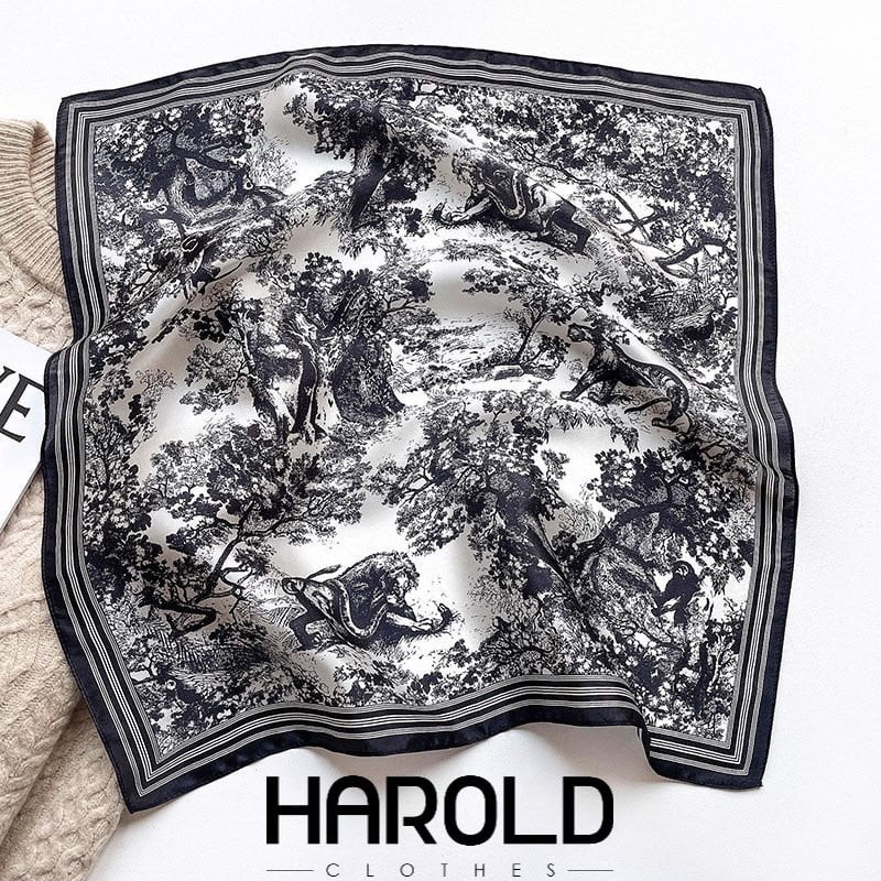 Phụ Kiện Thời Trang Khăn Quàng Cổ Lụa Cao Cấp Harold Classy In Họa Tiết ...