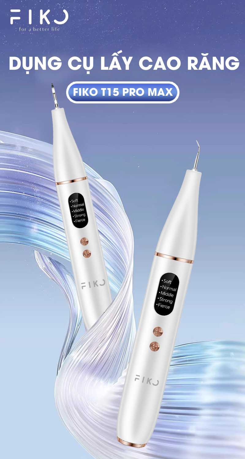 Dụng cụ lấy cao răng tại nhà FIKO T6 PRO - Tặng gương nha khoa - FIKO