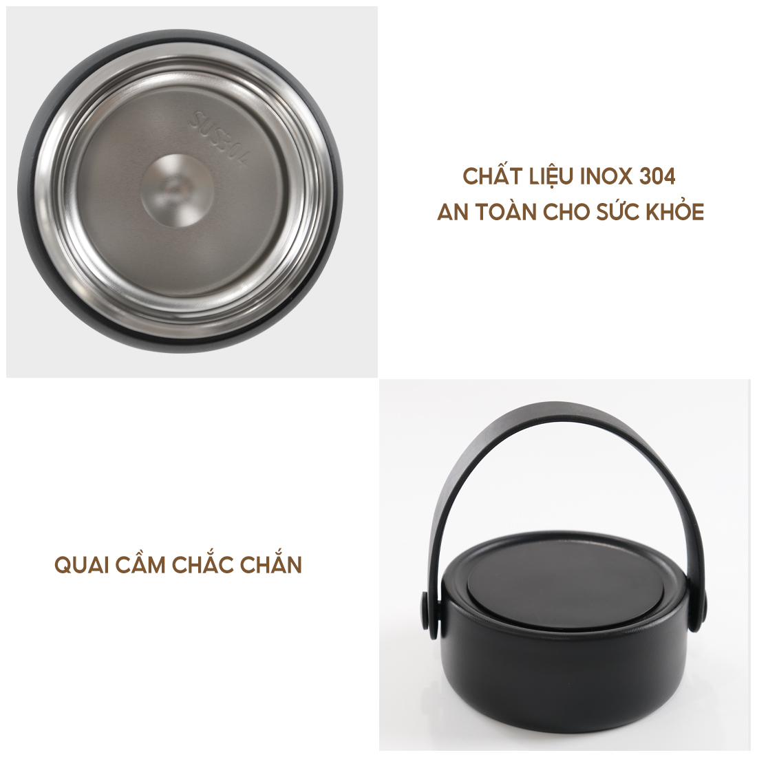 Hộp cơm giữ nhiệt Lebenlang LBL3038, dung tích 700ml, chất liệu inox 304, kèm muỗng - chính hãng ...