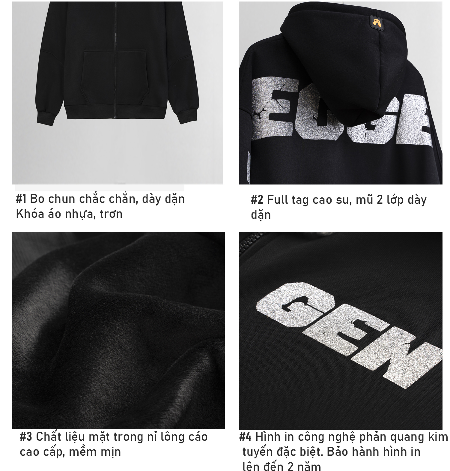 Áo Hoodie Zip Xám Tiêu Unisex Local Brand NEOGEN ND22 Khoác Nỉ Lông Cáo ...