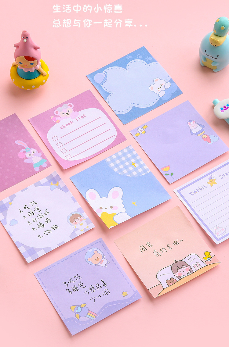 Set 80 giấy note ghi chú văn phòng phẩm - giấy nhớ hình vuông học sinh chất lượng cao - đồ dùng ...