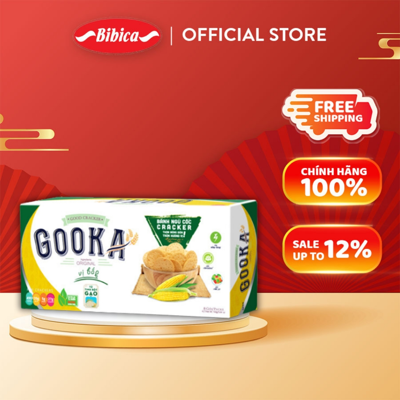 Bánh Gooka Cracker Ngũ Cốc Khoai Tây Bibica 160g | Shopee Việt Nam
