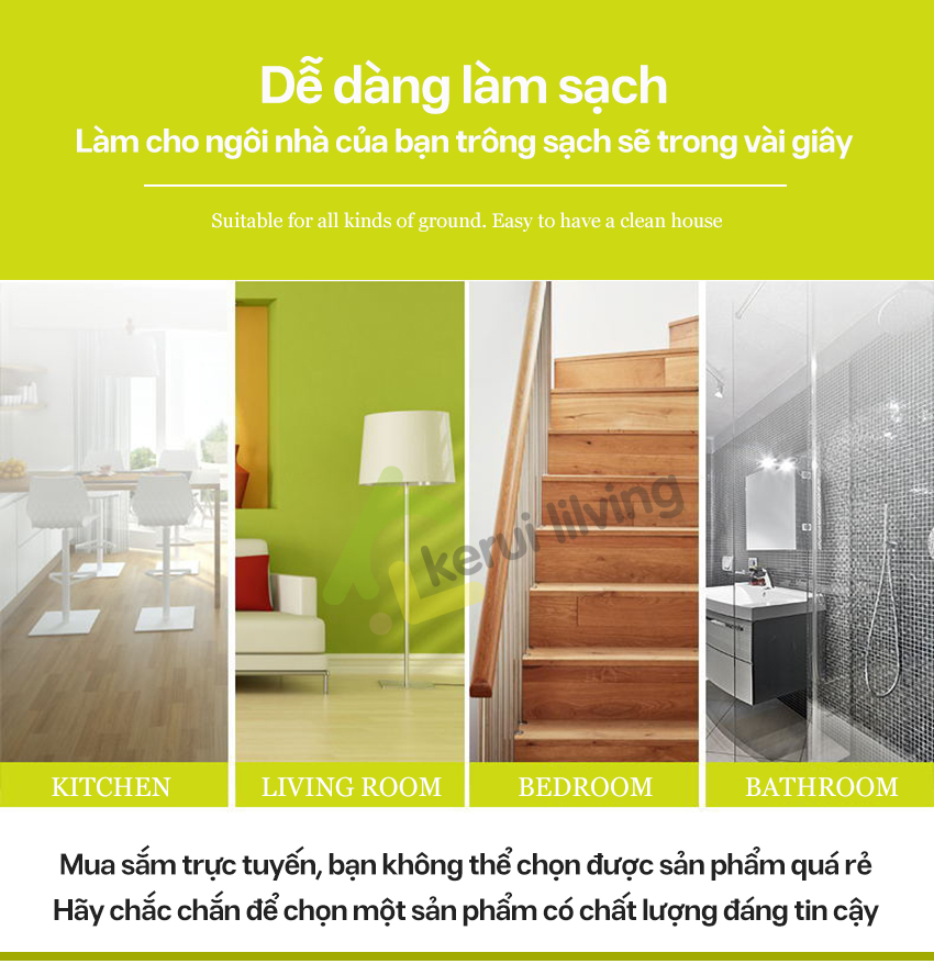 Cây lau nhà đa năng AISHA,Cây lau nhà thông minh,cây lau nhà 360 độ ...