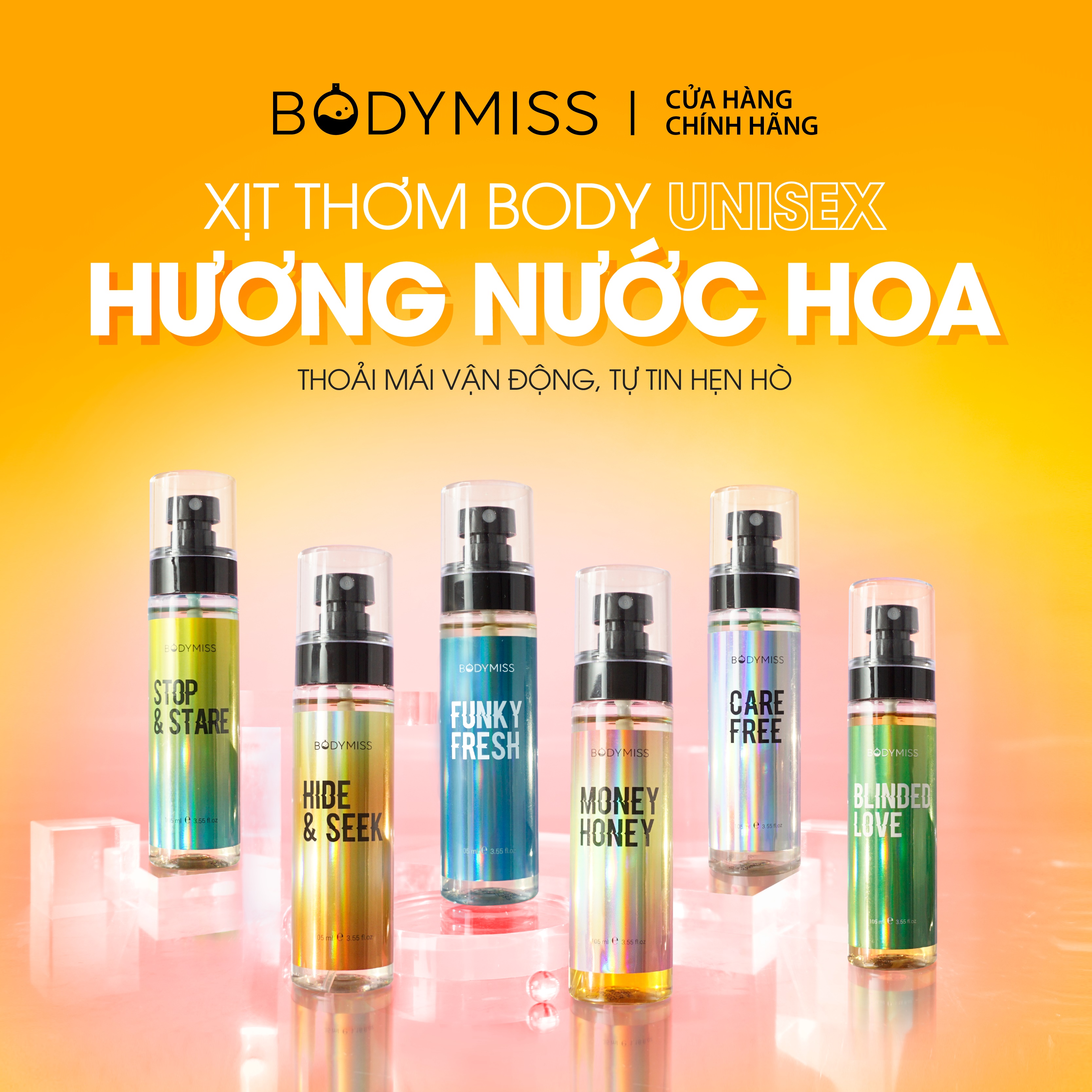 [MUA 2 TẶNG 2 FULLSIZE] Body Mist Unisex Nam Nữ Đi Học Lưu Hương Lâu 6H ...