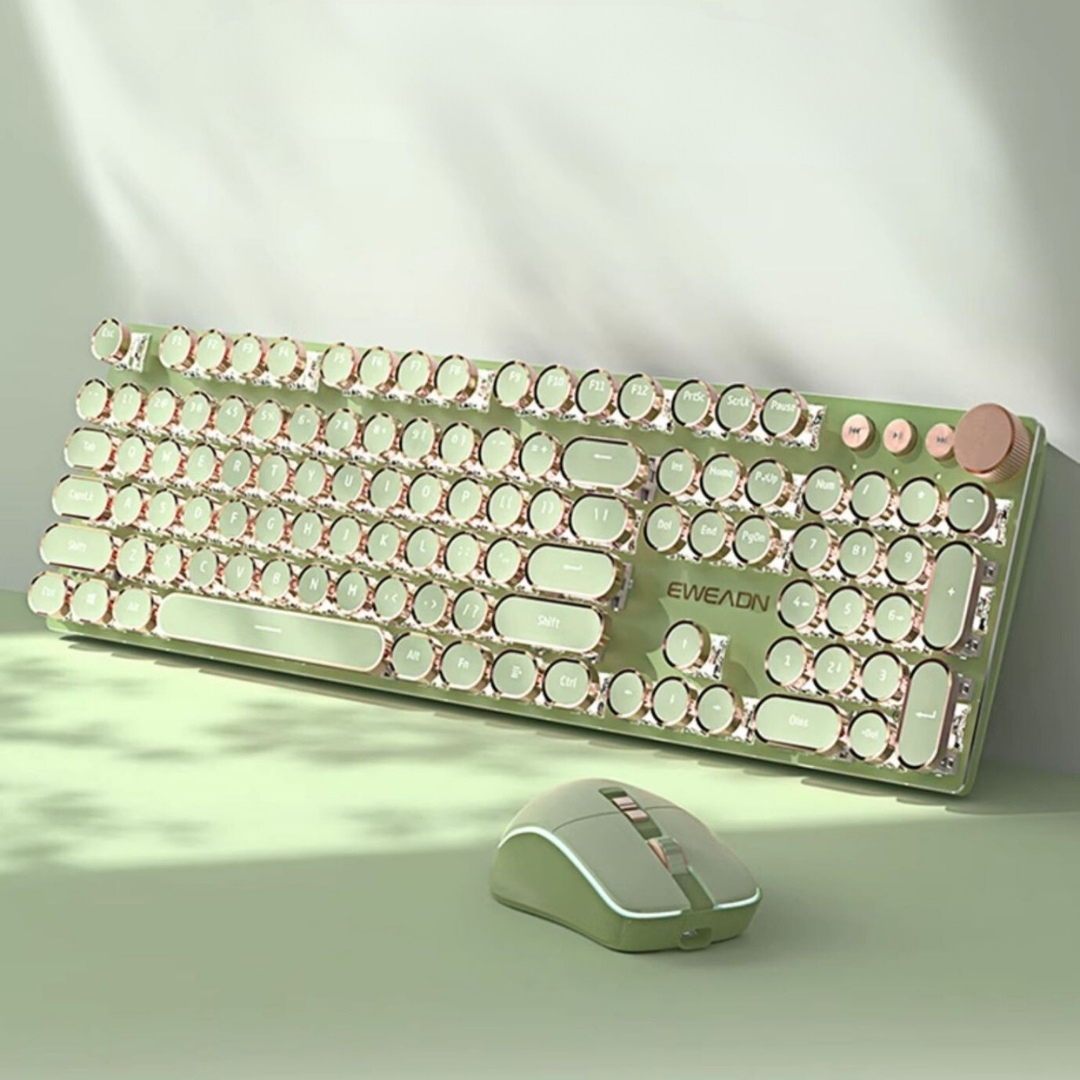 Bàn Phím Cơ Bluetooth Không Dây JINGHUA Eweadn V20, LED RGB Cao Cấp, 104 Phím Cơ Hiện Đại, 5 Mức ...