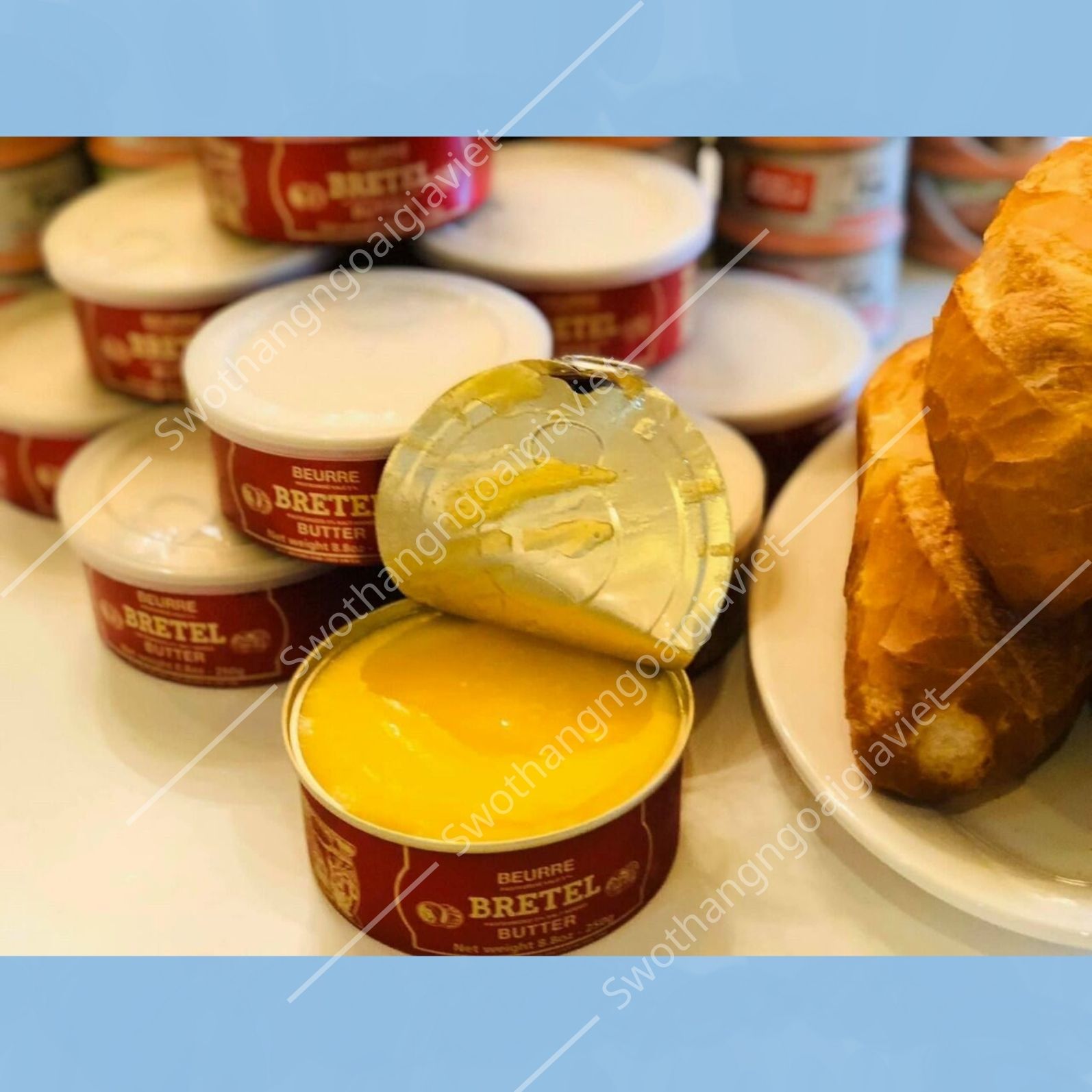 Bơ mặn Butter Beurre Bretel Pháp 250g, Bơ Pháp cao cấp, hương vị đặc ...