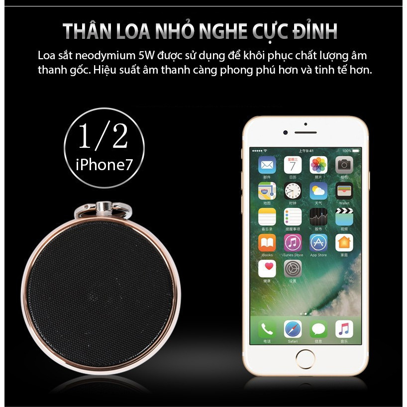 Loa bluetooth mini không dây cầm tay BS01 âm bass cực hay khe cắm thẻ ...