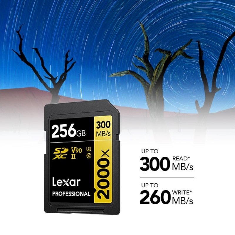 Thẻ nhớ SDXC UHS-II V90 Lexar Professional 2000x - 64GB/ 128GB/ 256GB ...