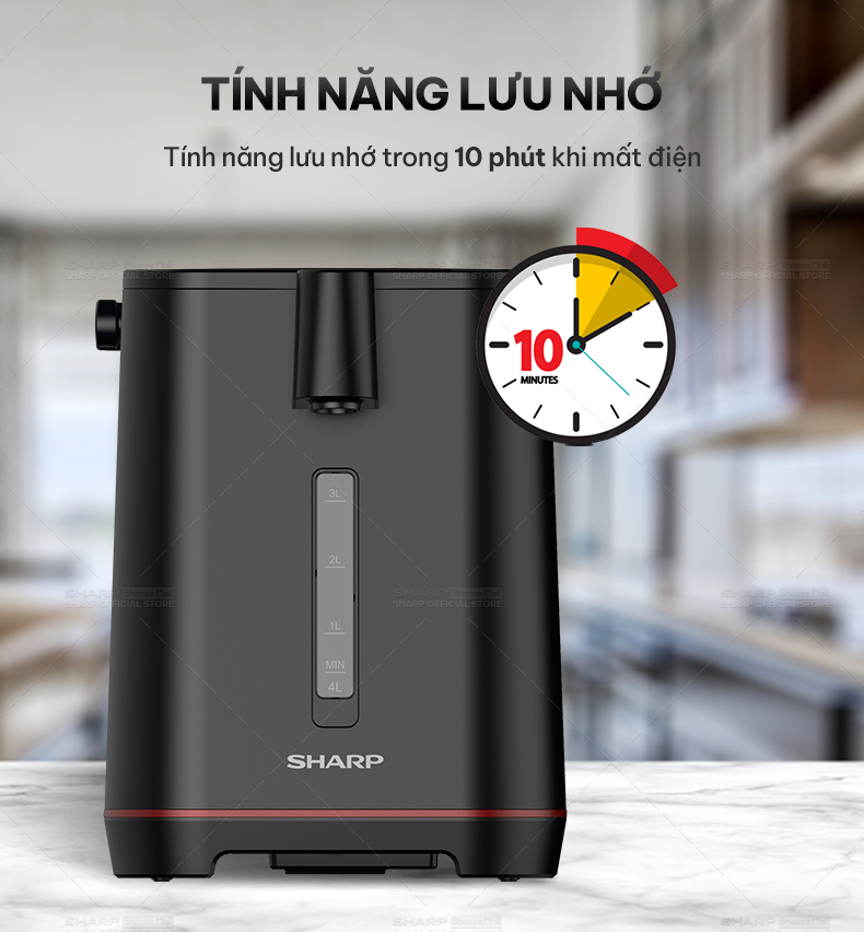 Bình Thủy Điện Sharp KP-40EBV-BK/WH Dung Tích 4L [HÀNG CHÍNH HÃNG BẢO HÀNH 12 THÁNG] | Shopee ...