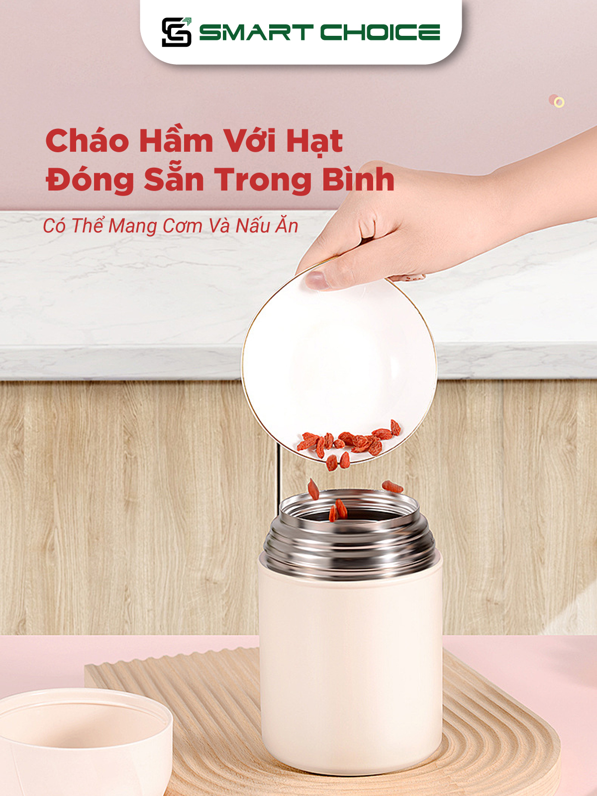 Bình Ủ Cháo Giữ Nhiệt Inox 304 SMARTCHOICE SCG-PK016 Hộp Ủ Cháo Inox ...