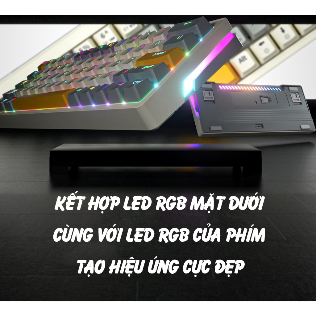Bàn Phím Cơ Không Dây Bluetooth ZA63 Pro - 3 Mode Kết Nối - Trục cơ ...