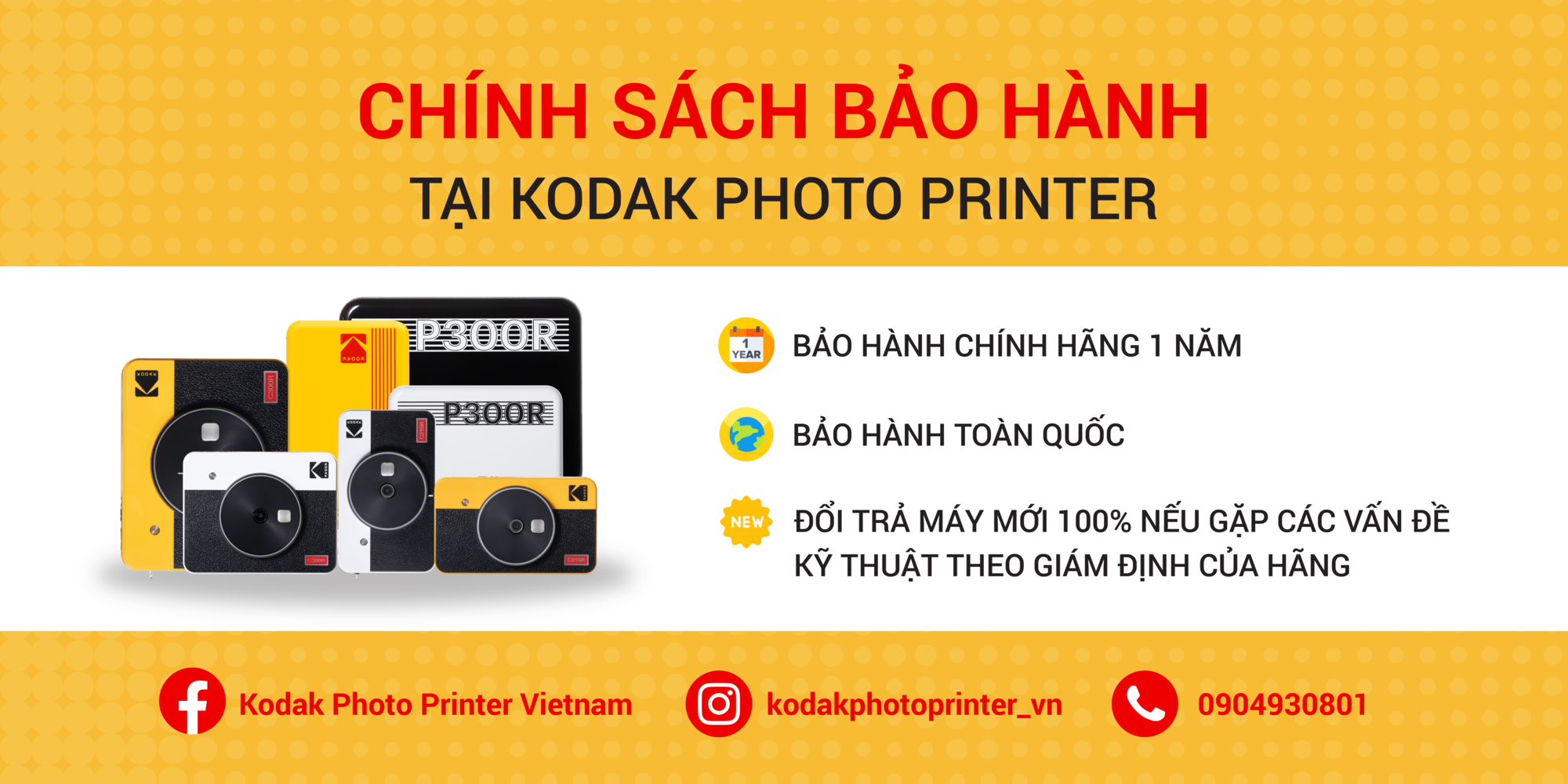 Máy in ảnh Kodak Mini 2 Retro P210R - Hàng chính hãng - Bảo hành 1 năm ...