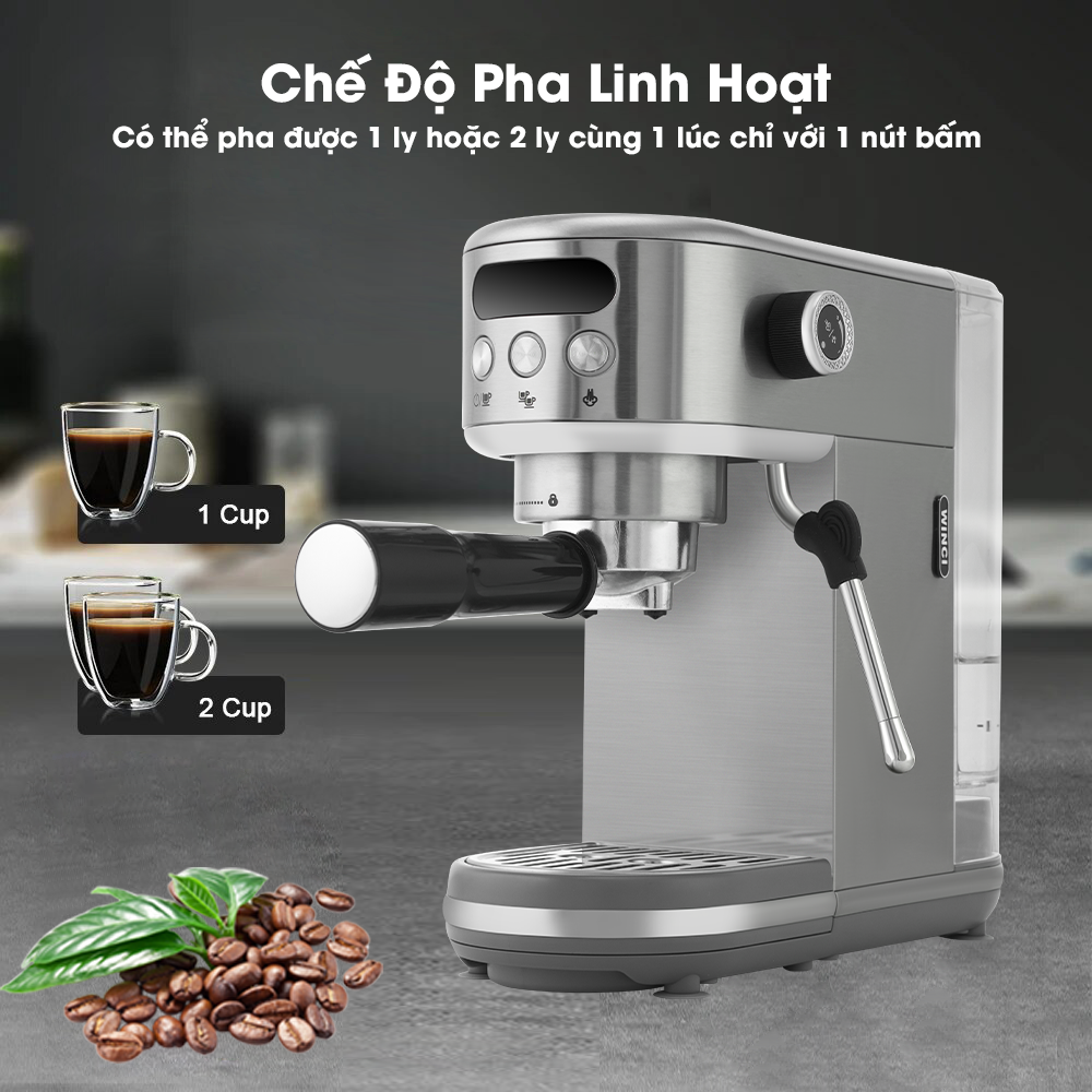 Máy pha cà phê tự động Espresso Winci EM3110, có vòi đánh sữa, bảo hành ...