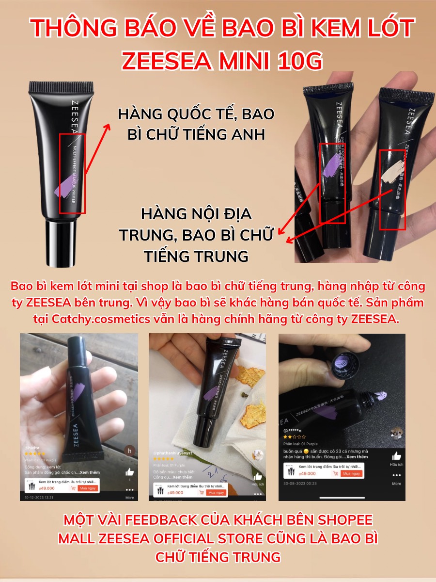 [ZEESEA] Kem Lót ZEESEA Mini Size Hỗ Trợ Nâng Tông, Làm Đều Màu Da 10g ...