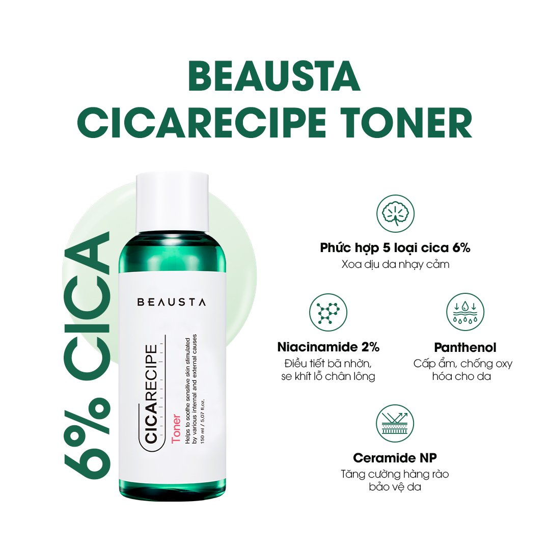 Bộ sản phẩm chăm sóc da toàn diện Beausta Cicarecipe Special Kit (Serum ...