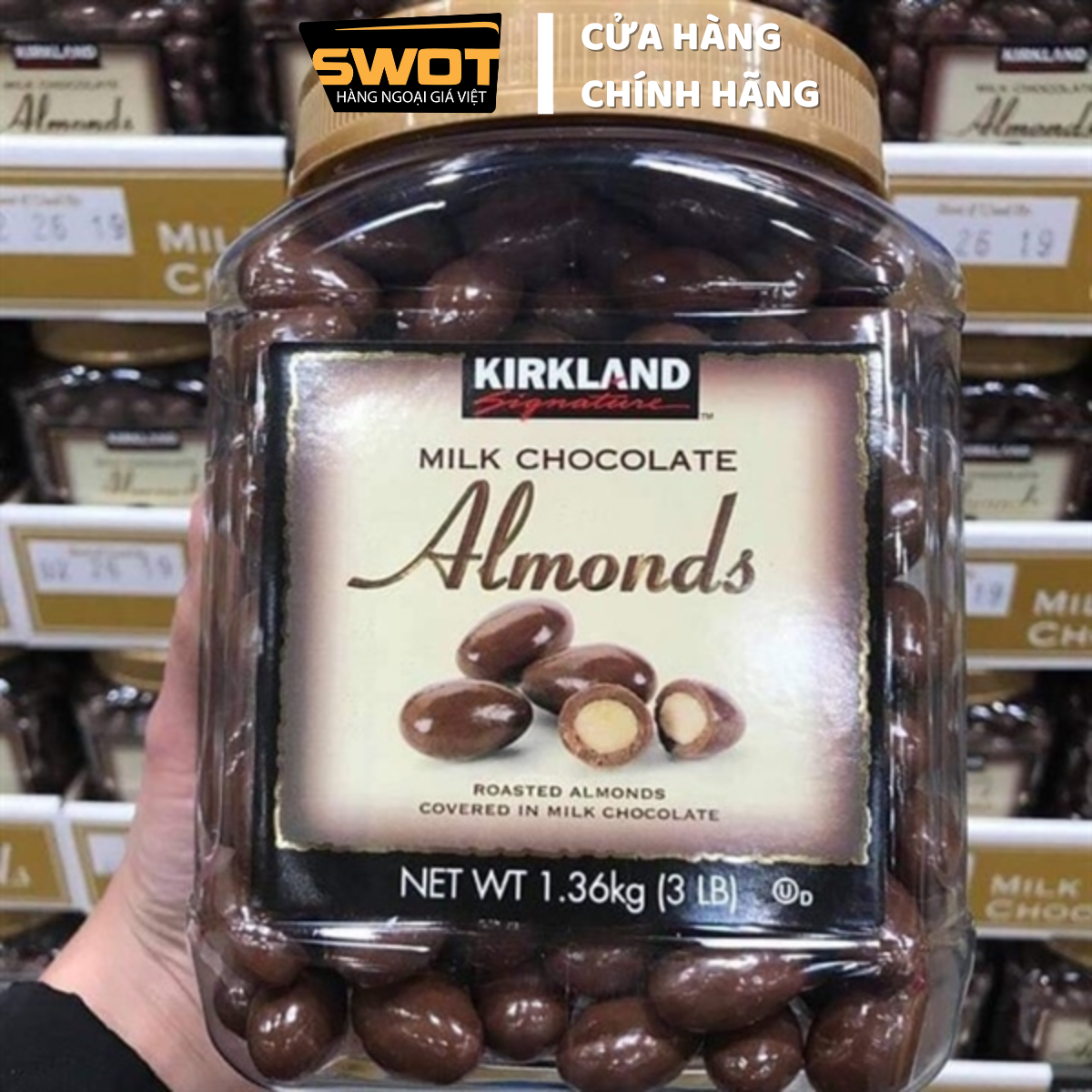Socola sữa hạnh nhân Kirkland Milk Chocolate Almonds Mỹ, nhân hạt giòn ...