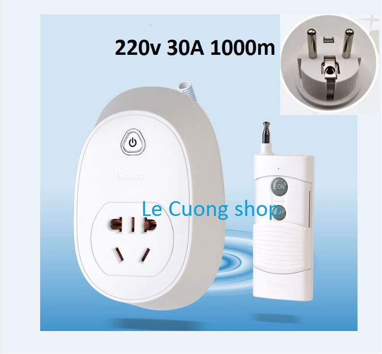 Ổ Cắm Điều Khiển Từ Xa Công Suất Lớn Honest HT-9501CZD 220v/30A 1000m ...