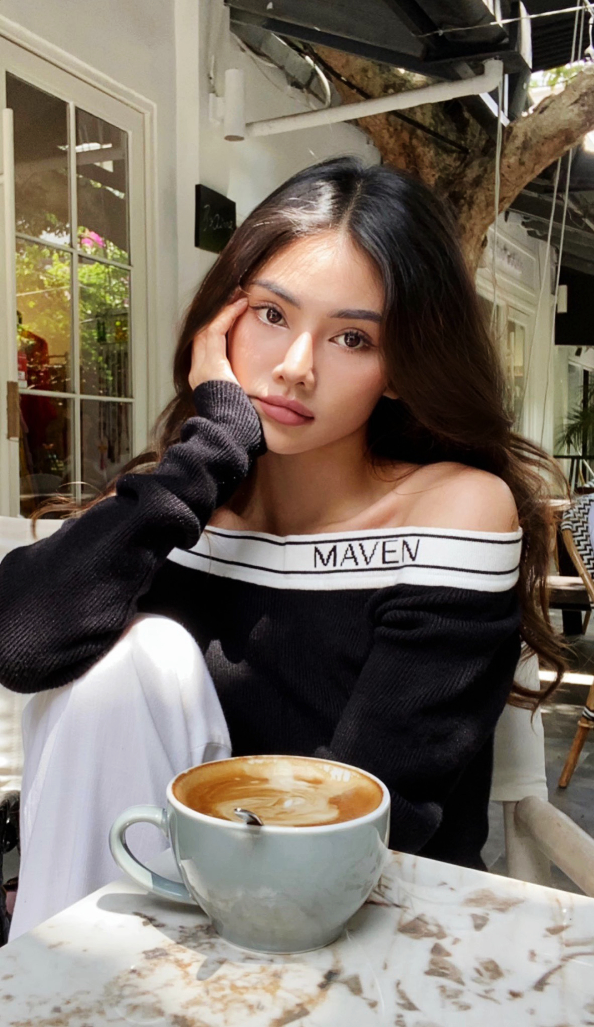 MAVEN - Áo len dệt kim sợi Hàn Quốc trễ vai Rae Top | Shopee Việt Nam