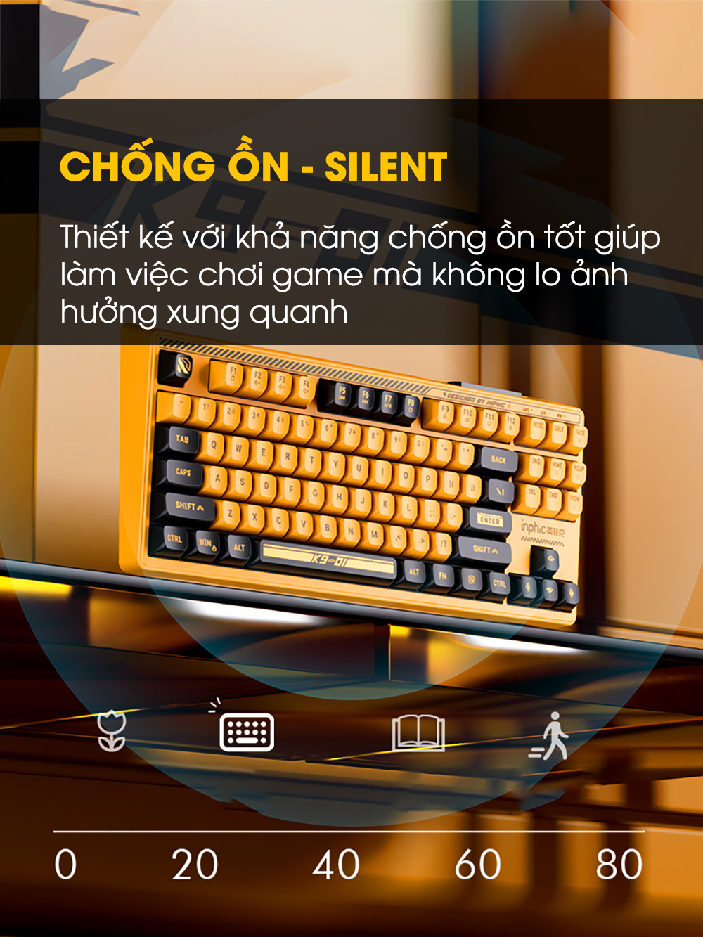 Bàn phím máy tính giả cơ SIDOTECH K901 gaming 87 key có dây silent ...