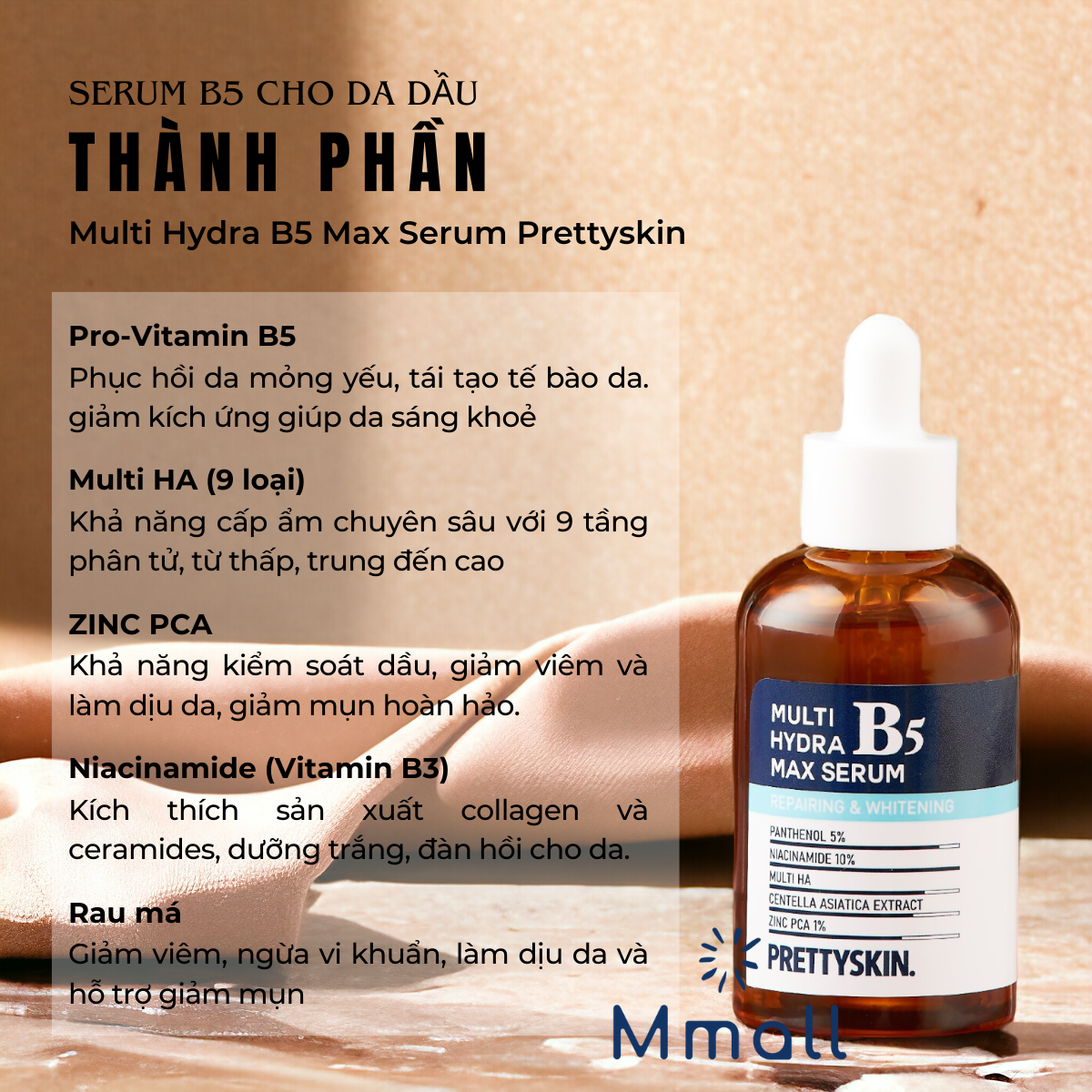 Serum B5 Prettyskin Hydra B5 Max Serum Pretty Skin tinh chất B5 dưỡng trắng da căng bóng 50ml ...